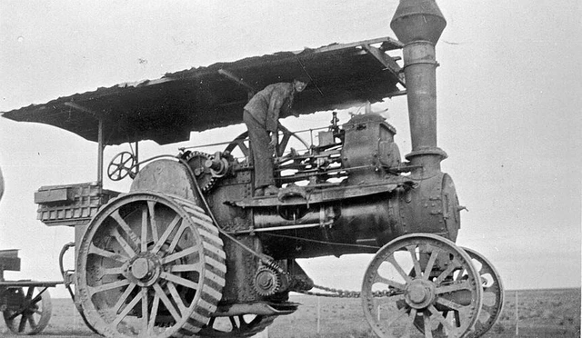 STEAM TRACTION ENGINE Grenville District Victoria ca 1930 OLD PHOTO $9. ...