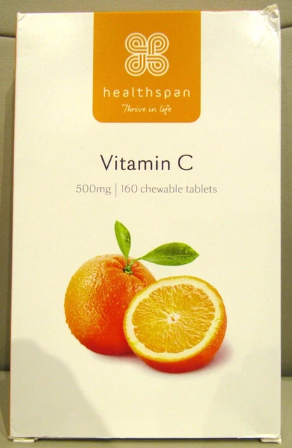 HEALTHSPAN VITAMIN C, 500mg. *157 Chewable Tablets. Expiry 04/2024 £7. ...