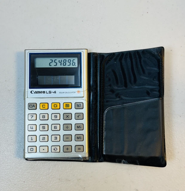 VINTAGE CANON SOLAR Calculator LS-4 With Box And Manual $22.99 ...