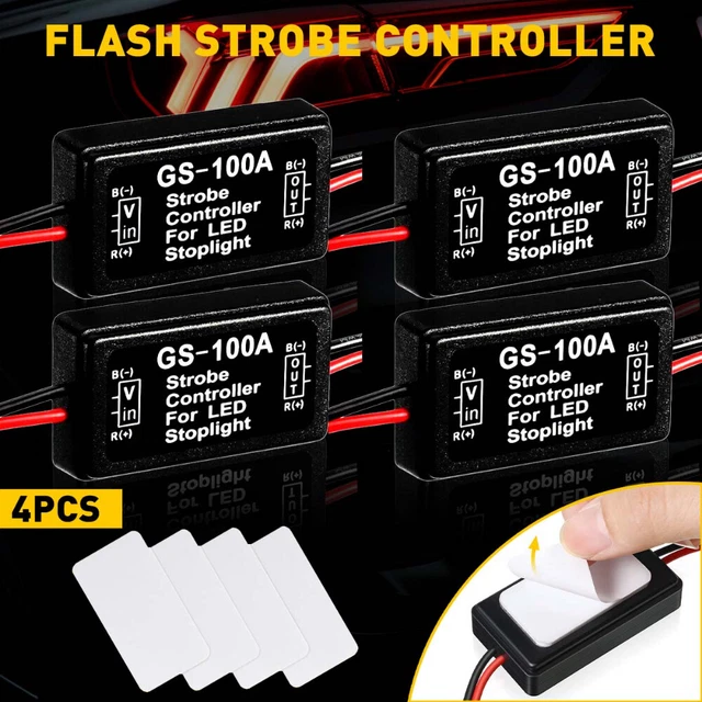 GS-100A FLASH STROBE Controller Flasher Module Box For LED Brake Stop ...
