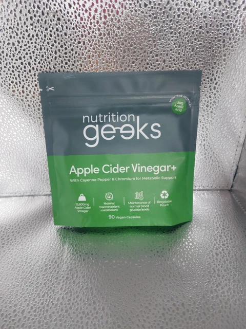 NUTRITION GEEKS - Apple Cider Vinegar+ (90 Capsules) 1 Month Supply ...