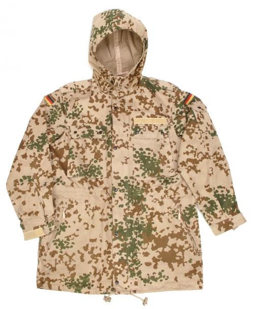 GENUINE GERMAN ARMY Tropentarn Parka Desert Camo Hooded Combat Jacket ...