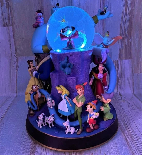 DISNEY SNOW GLOBE Music Box Lilo & Stitch Alice Peter Pan Mickey ...