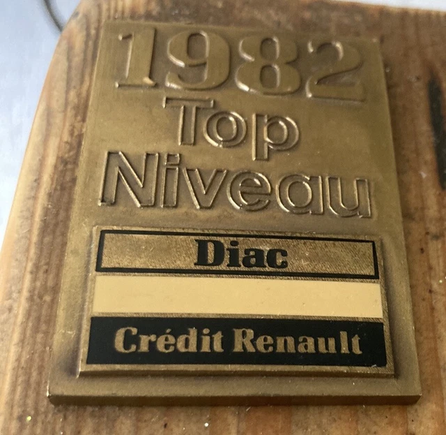 RARE BRONZE MÉDAILLE Renault 1982 TOP NIVEAU DIAC Credit Renault EUR 35 ...