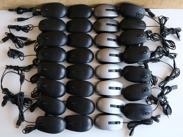 LOT OF 31 Dell Wired USB Optical 3-Button Scroll Mice Cleaned Mouse ...