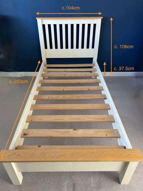 SINGLE PAINTED WOODEN Bed Frame, Used, RG27 £47.50 - PicClick UK
