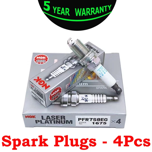SET OF 4PK for ngk Laser Platinum 1675 Spark Plug PFR7S8EG Volkswagen ...