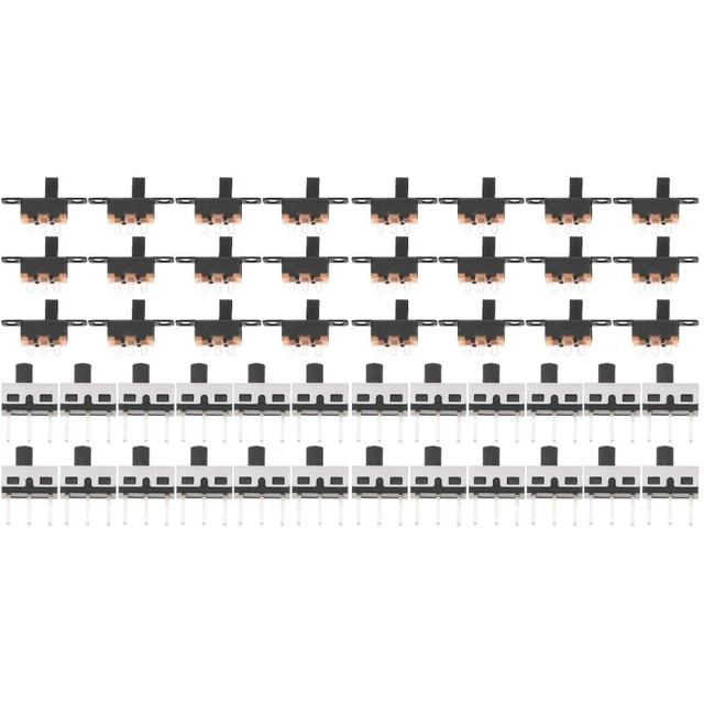 80 PCS SLIDE Switch Panel Mount Position Switch Slide Switches Micro 3 ...