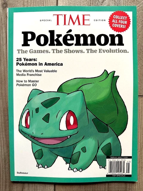 2024 TIME MAGAZINE POKEMON GAMES Show EVOLUTION Bulbasaur ÉDITION ...