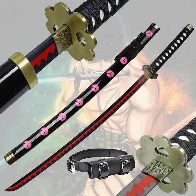 PACK KATANA COSPLAY Roronoa Zoro One Piece Shusui + Holster Ceinture ...