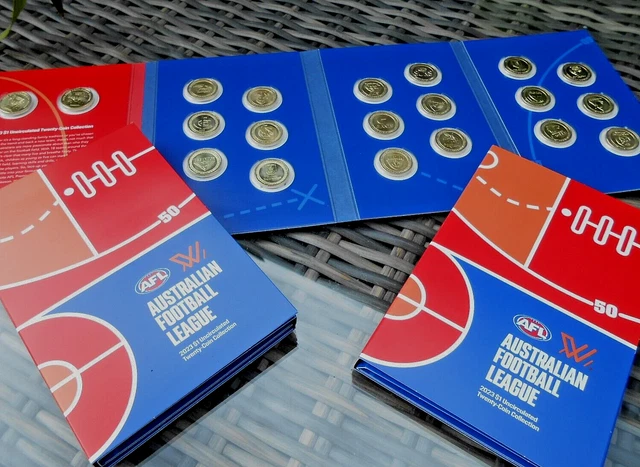 2023 AFL. AUSTRALIAN Football League DOLLAR COIN mint set of 20 coins ...