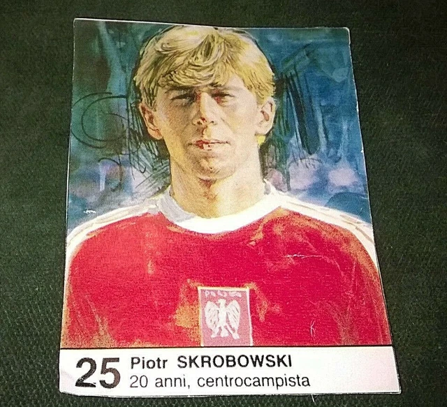 FIGURINA MUNDIAL 82 - IL GIORNALINO n°25 PIOTR SKROBOWSKI POLONIA world ...