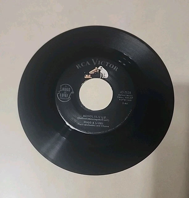 HUGO & LUIGI – La Plume De Ma Tante / Honolulu Lu – 7" Vinyl 45 RPM RCA ...