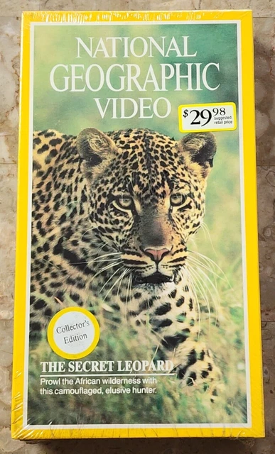 NATIONAL GEOGRAPHIC THE Secret Leopard - VHS Video Tape 1986 w ...