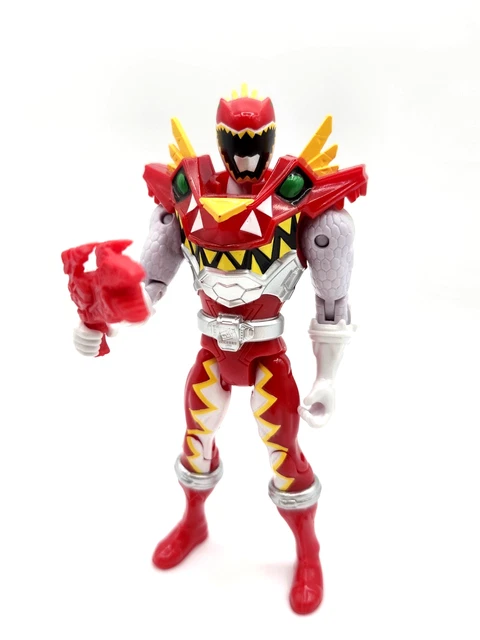 BANDAI POWER RANGERS Dino Charge Super Charge Red Ranger T-Rex Figure ...