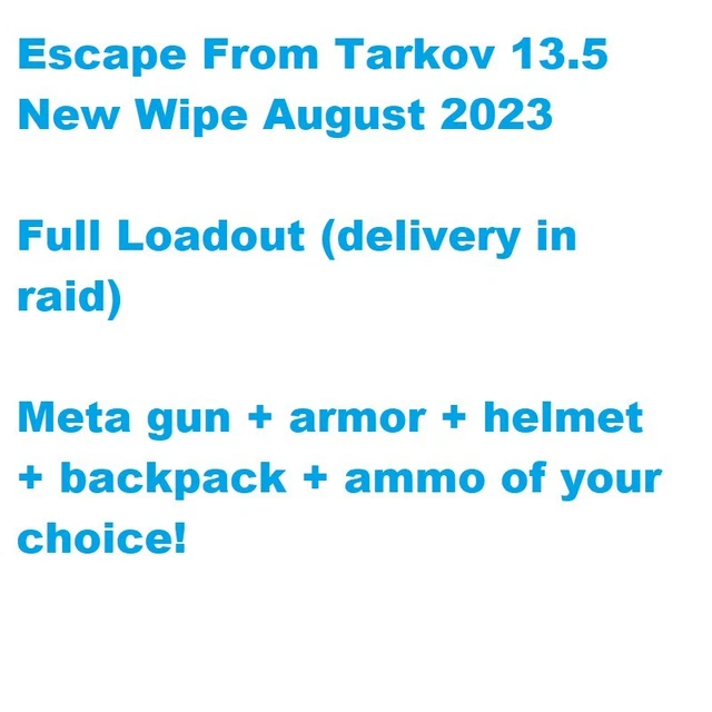 ESCAPE FROM TARKOV (EFT) Loadout - Full Raid Set New Wipe 13.5.0 2023 ...