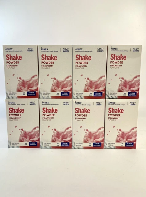 AYMES NOURISHMENT SHAKE Powder Strawberry Flavour 8 Boxes x 7 57g ...