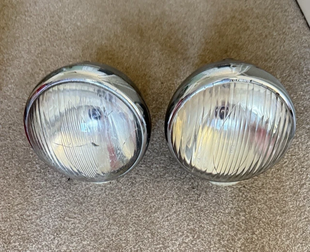8& LUCAS MB148 Headlights. Vintage Car Jaguar MG Vauxhall Morris Austin ...