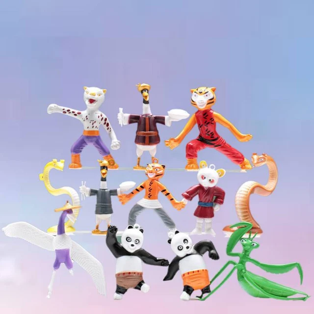 UK KUNG FU Panda 4 Cartoon Figure Toy Model Decorative Set 12 Pieces ...