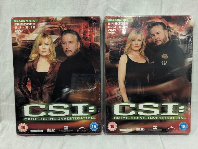 CSI CRIME SCENE Investigation Season 6 Parts 1 & 2 DVD Box sets Brand ...
