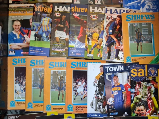 70 SHREWSBURY TOWN Programmes Cup And League. price reduction £10.80 ...