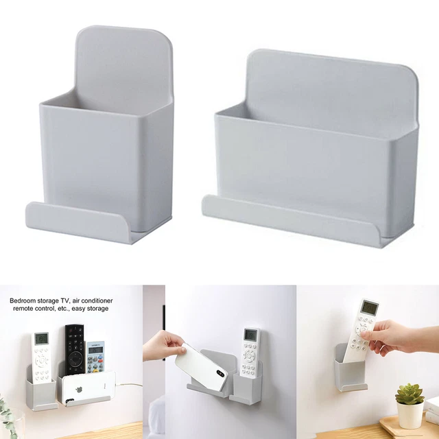 WALL MOUNTED TV Air Conditioner Remote Control Holder Hanger Phone Plug ...