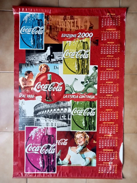 POSTER CALENDARIO PUBBLICITARIO COCA-COLA EDIZIONE 2000 - ORIGINALE ...