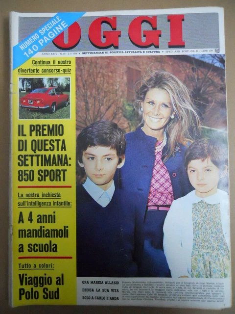 OGGI N 18 1968 Marisa Allasio Rita Pavone Jane Fonda John Glenn [C54A ...