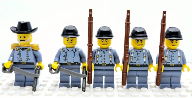 AMERICAN CIVIL WAR Sand Blue Union Infantry made with real LEGO® Figure ...