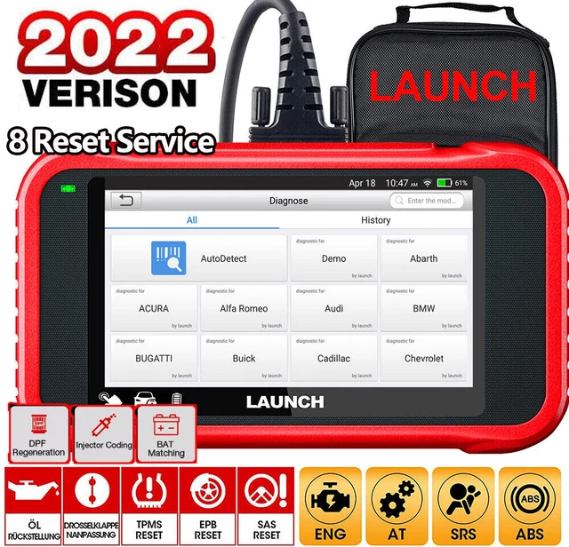 LAUNCH X431 CRP129E Car OBD2 Scanner ABS SRS Engine Diagnostic Tool ...