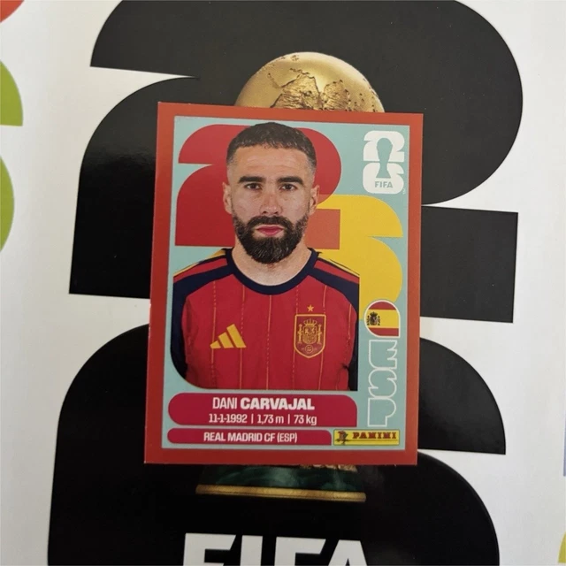 PANINI FIFA WORLD Cup 2026 RED Dani Carvajal ESP 7 Player Portrait ...