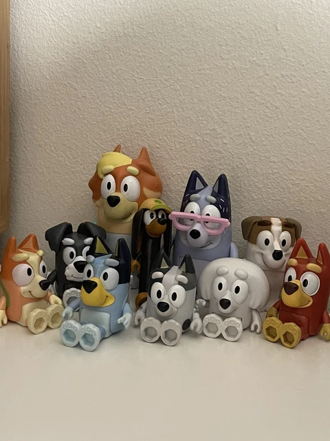 BLUEY TOY FIGURES Lot Includes Radley Nana Snickers Jack Muffin Rusty ...