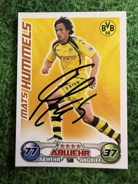 COA HAND SIGNED Card HUMMELS Autograph Certificate TOPPS Match Attax ...