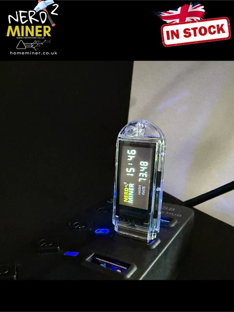 USB NERD MINER v2 HomeMiner 78kh/s Desktop Solo Bitcoin Lottery Miner - UK STOCK £59.99 ...