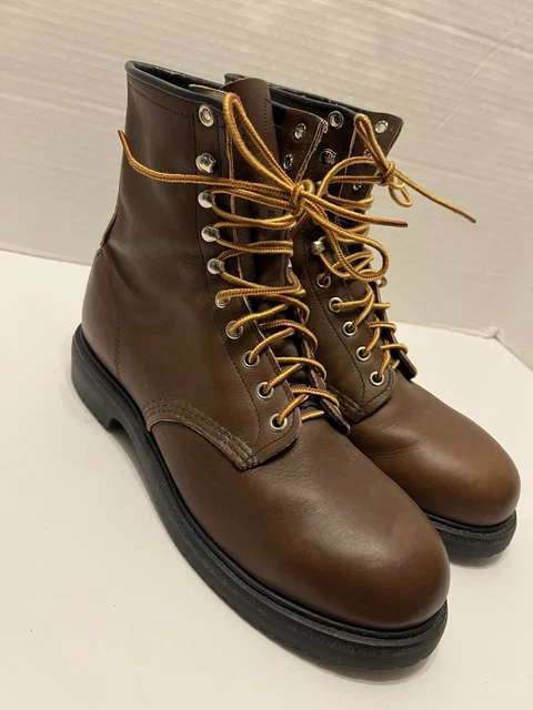 RED WING MINI Lug Sole Supersole Leather 2233 Work Steel Toe Mens Boots ...