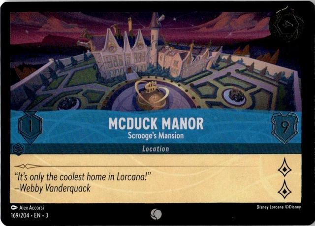 MCDUCK MANOR SCROOGE'S Mansion FOIL 2024 Lorcana Into the Inklands R38 ...