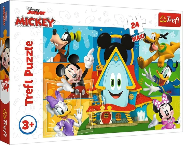 DISNEY JIGSAW PUZZLE Childrens 24 Maxi Pieces Mickey & Minnie Mouse ...