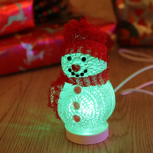 3 PACK LIGHT up Snowman Indoor Decorations Christmas Lights Lamp £14.59 ...