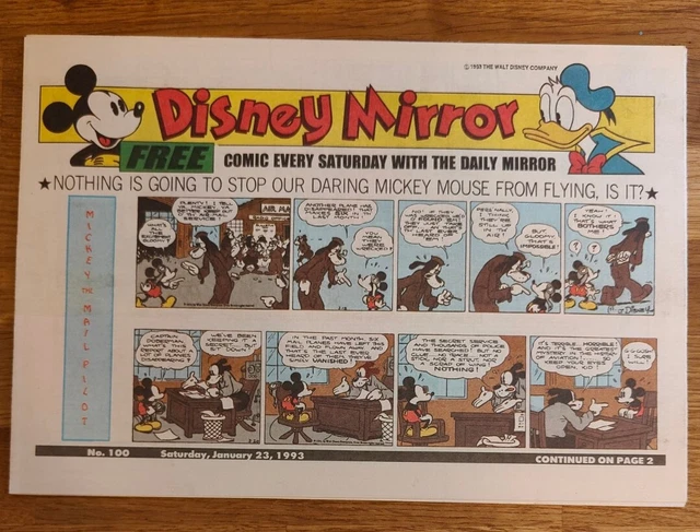 COMIC - DISNEY Mirror UK Comic Mickey Mouse Donald Duck 1993 Comic ...