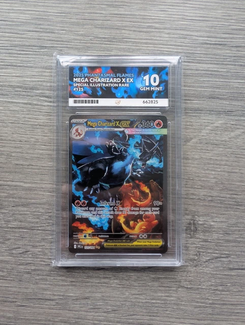 ACE 10-MEGA CHARIZARD X EX-125/094 Pokemon Phantasmal Flames Perfect ...