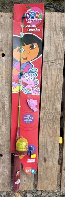 ZEBCO DORA THE Explorer Floating Spincast Combo, a fishing rod and reel ...