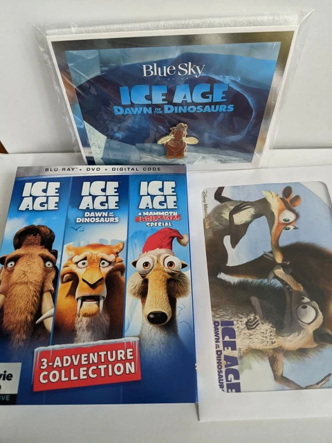 ICE AGE ADVENTURE Collection-BLU-RAY+DVD+DIGITAL CODE+Litho+Enamel Pin ...