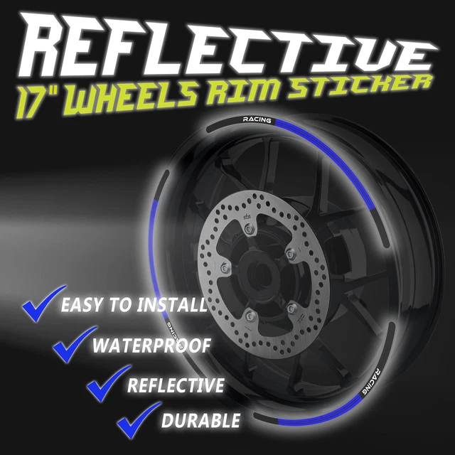 FOR APRILIA RSV4 R APRC 11-15 14 13 Reflective Wheel Sticker 17" Line01 ...