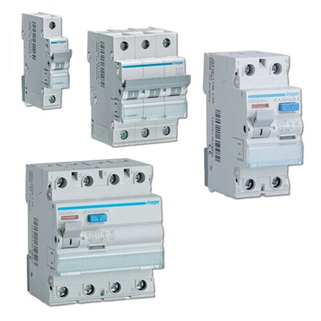 INTERRUPTEUR HAGER DISJONCTEUR différentiel disjoncteur de ligne 1/3P MBN MCN... EUR 6,50 ...