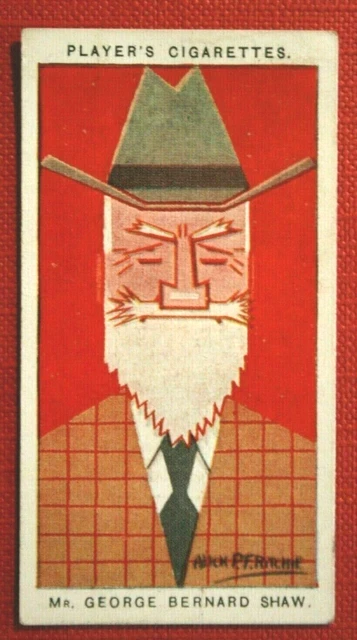 GEORGE BERNARD SHAW Playwright Vintage 1926 Illustrated Card CD11 EUR 5 ...