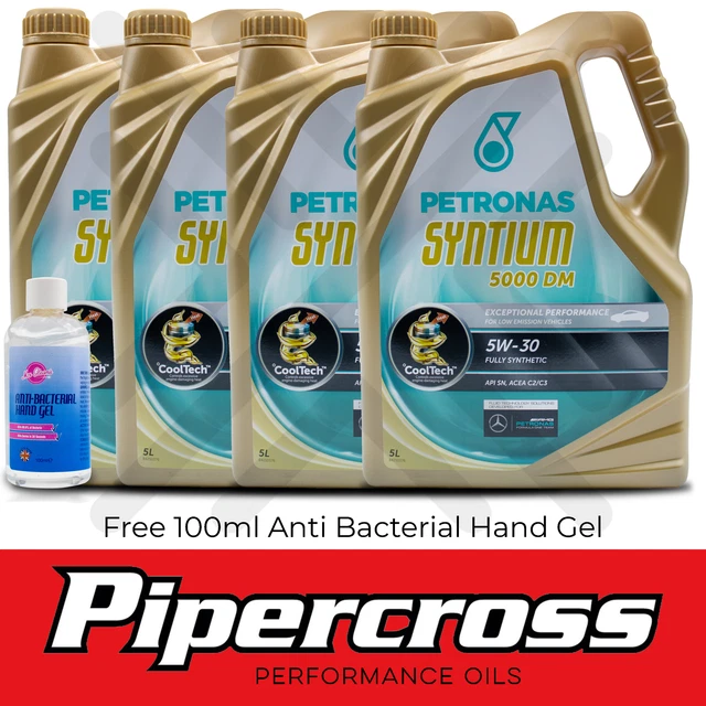 PETRONAS SYNTIUM 5000 DM 5W-30 Car Engine Oil 20 Litres 20L (4 X 5L ...