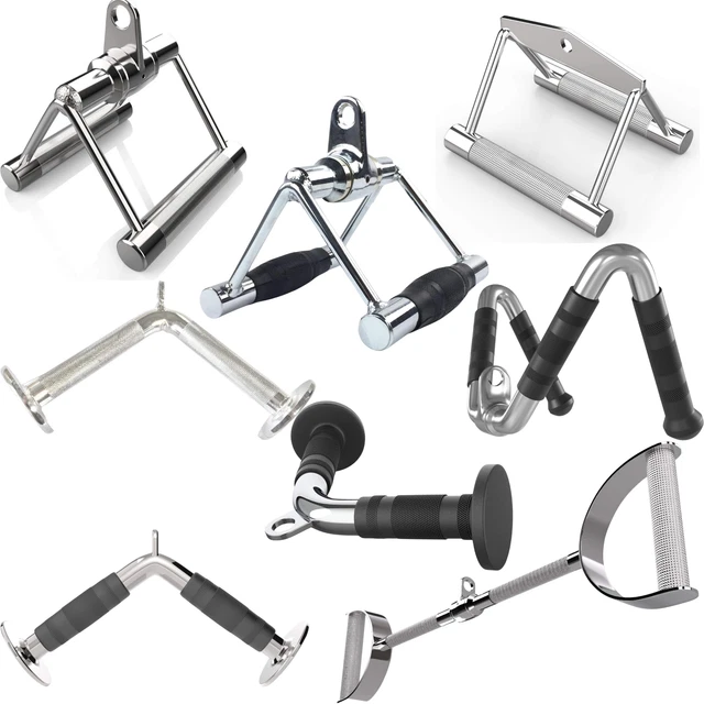 CABLE MACHINE ATTACHMENT Lat Pulldown Tricep Press Rowing V Bar ...