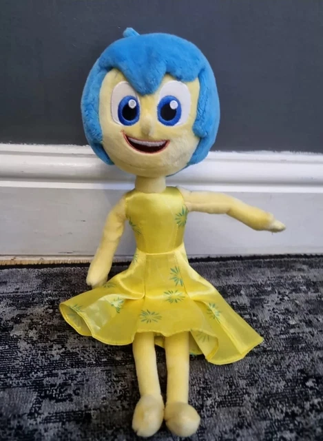 TOMY DISNEY PIXAR Inside Out Talking Joy Plush Doll Blue Hair - VGC ...