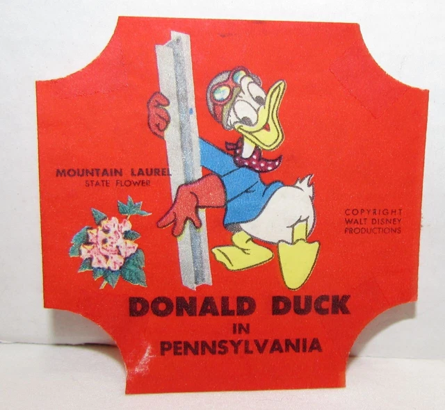 1950'S DONALD DUCK Bread End Label U.S. States Series: Pennsylvania £4. ...