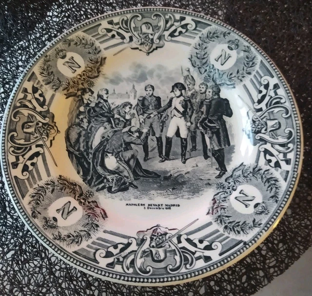 ASSIETTE ANCIENNE BOCH - Napoléon devant Madrid EUR 4,00 - PicClick FR